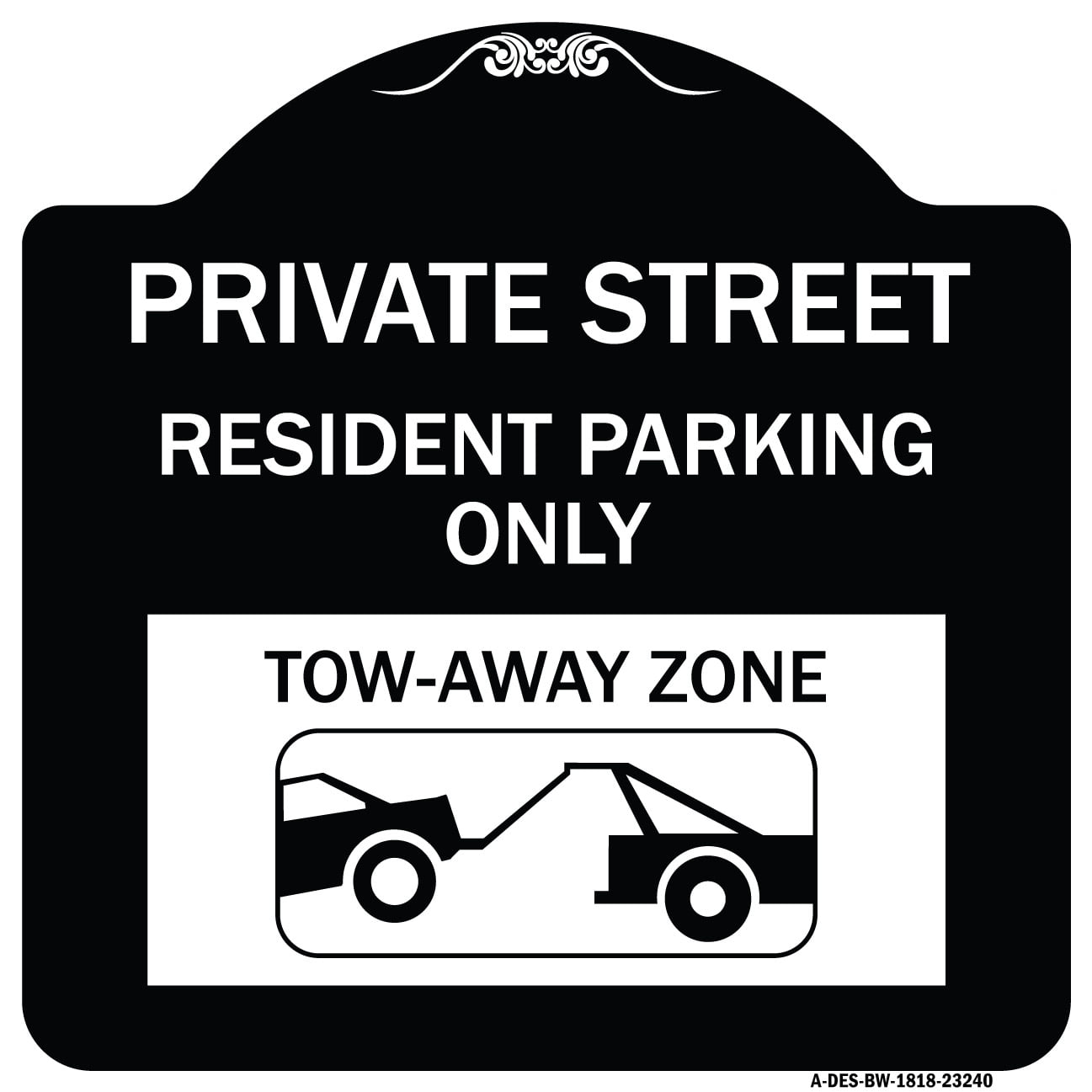 SignMission Designer Series Sign - Private Street Sign Private Street ...