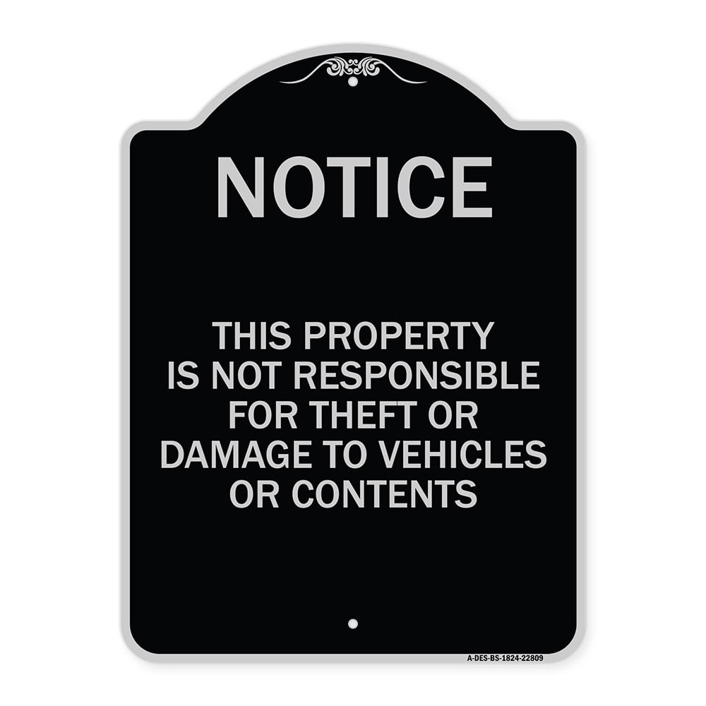 SignMission Designer Series Sign - This Property Is Not Responsible for ...