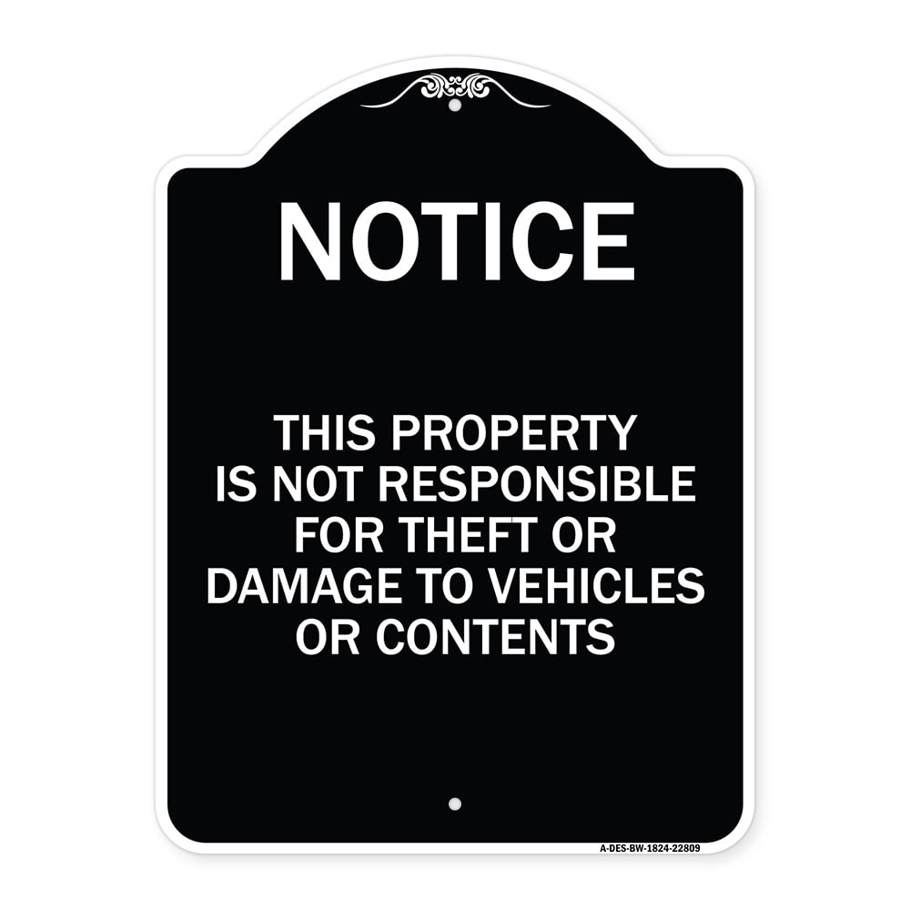 SignMission Designer Series Sign - This Property Is Not Responsible for ...