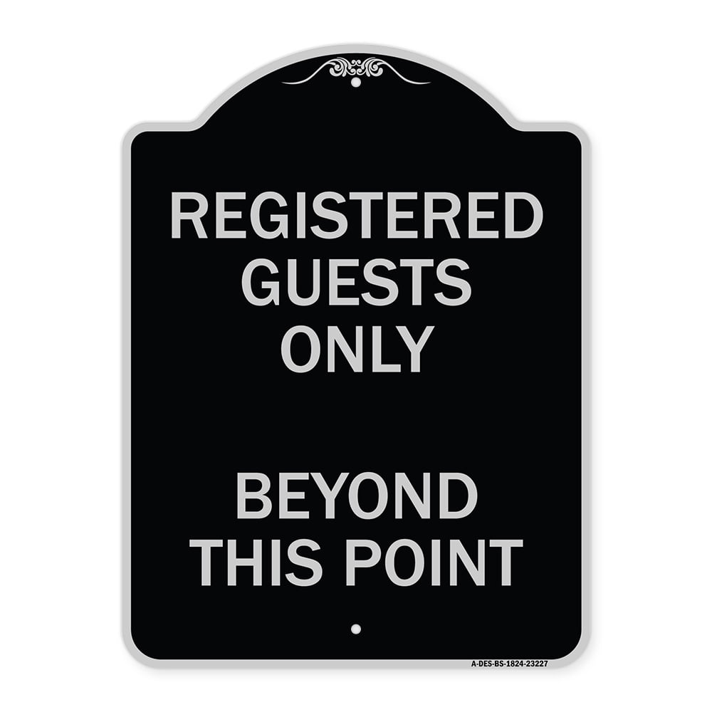 SignMission Designer Series Sign - Registered Guests Only Beyond This ...