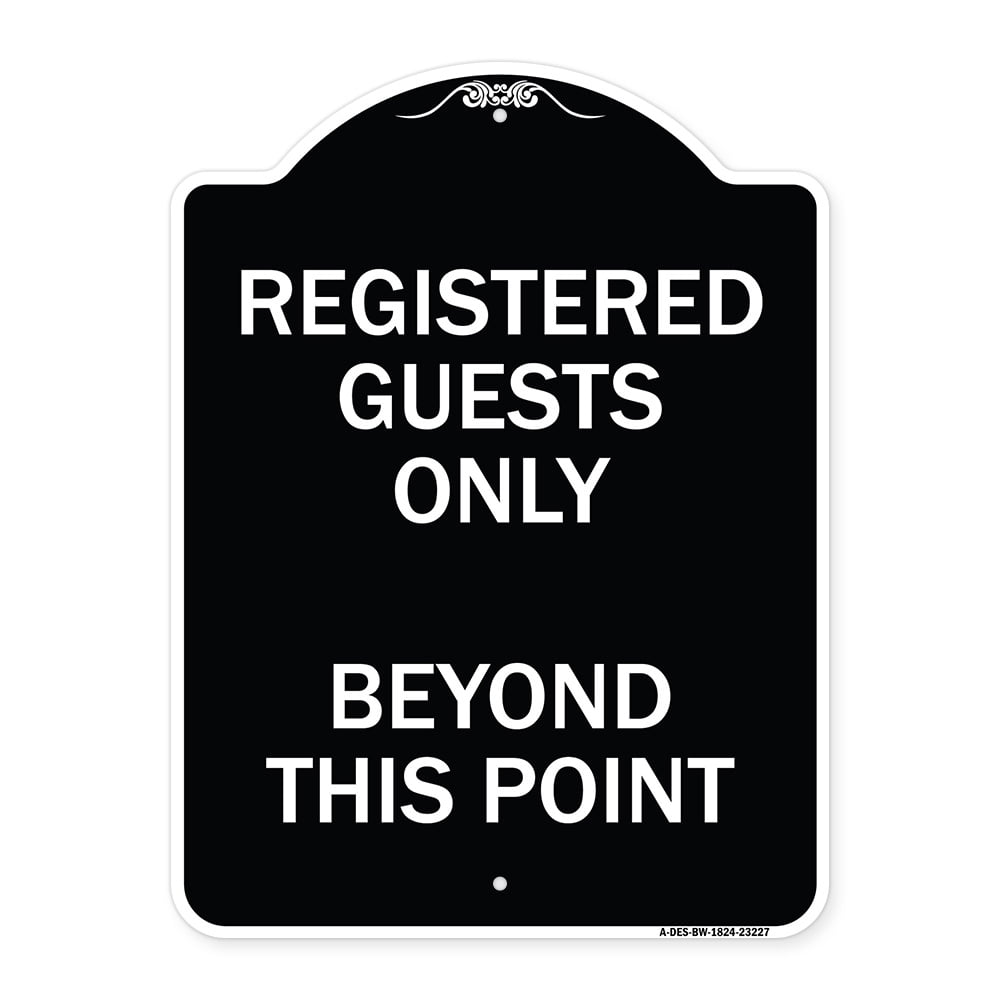 SignMission Designer Series Sign - Registered Guests Only Beyond This ...