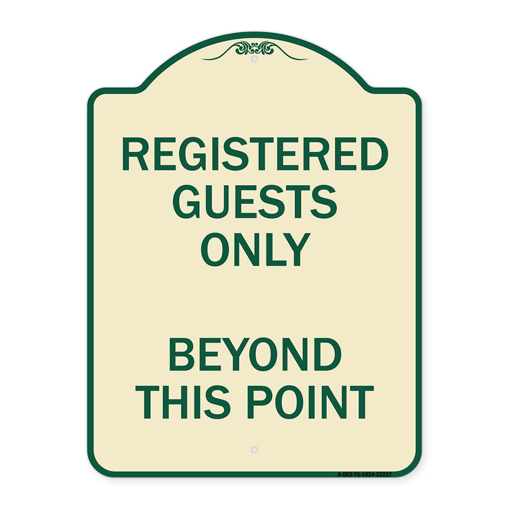 SignMission Designer Series Sign - Registered Guests Only Beyond This ...