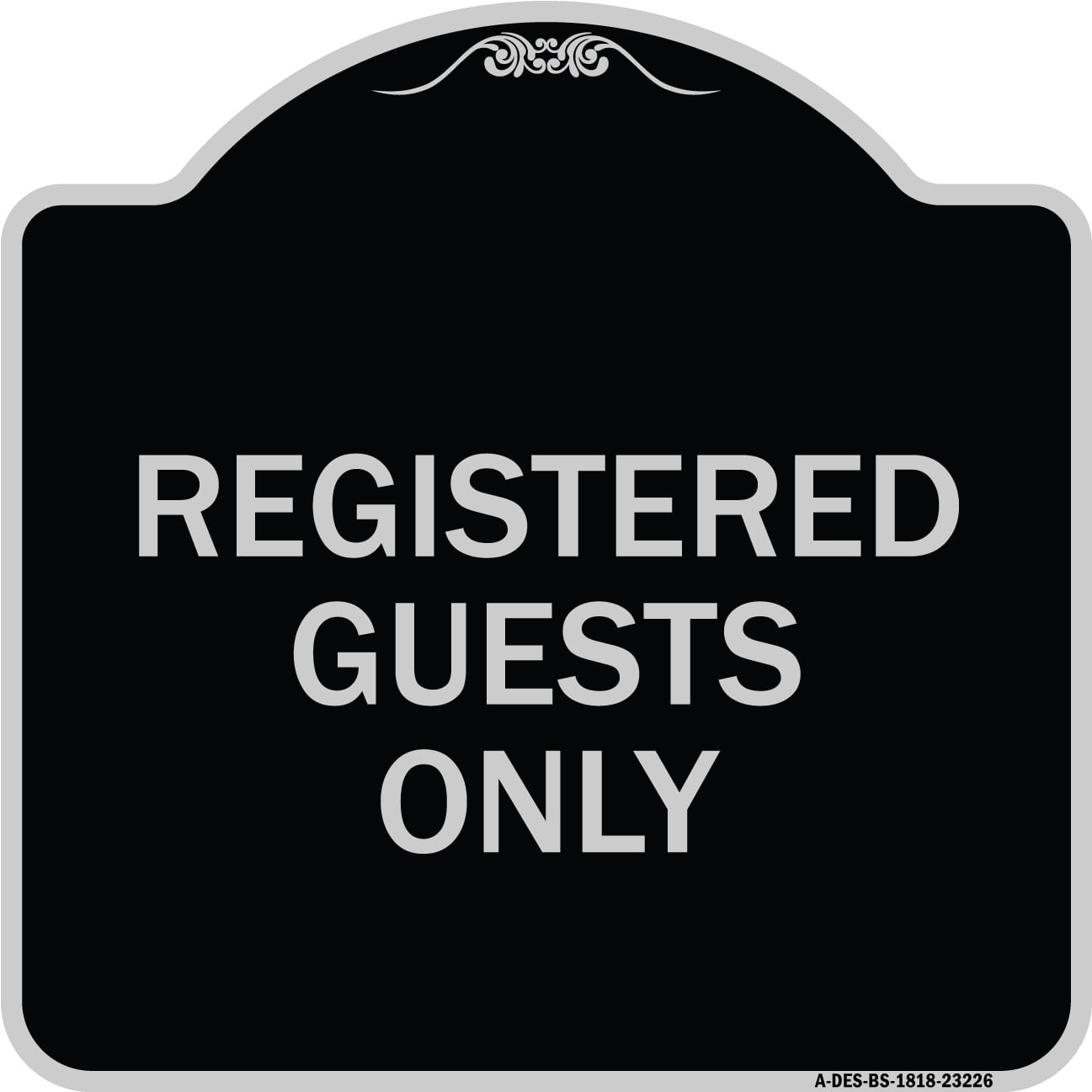 SignMission Designer Series Sign - Registered Guests Only | Black ...