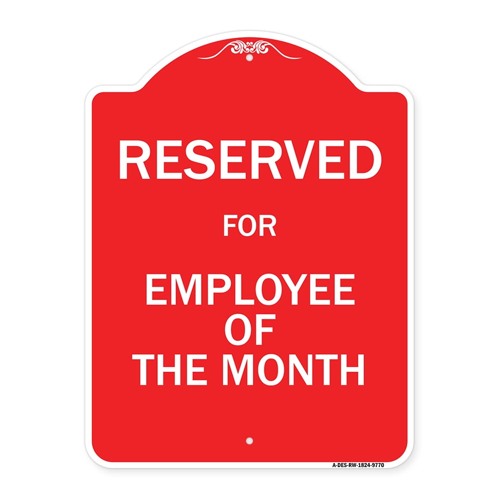 SignMission Designer Series Sign - Reserved For Employee Of The Month ...