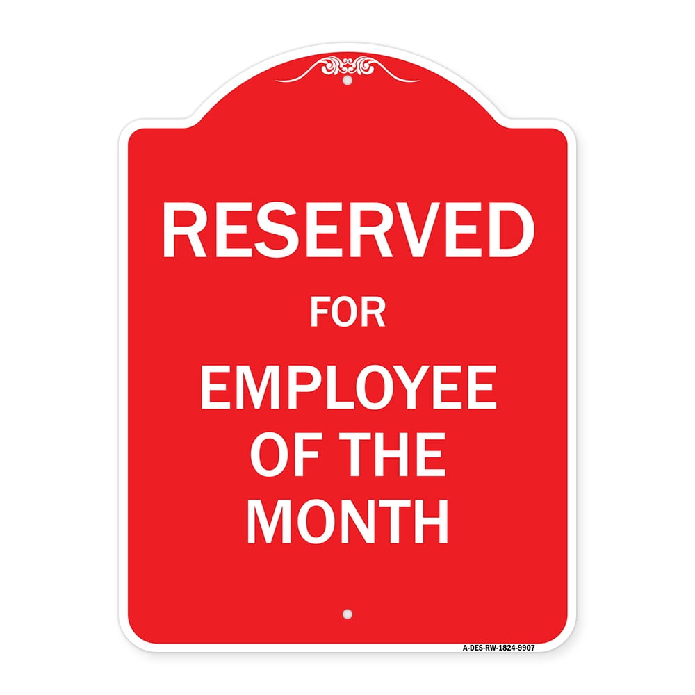 SignMission Designer Series Sign - Reserved For Employee Of The Month ...