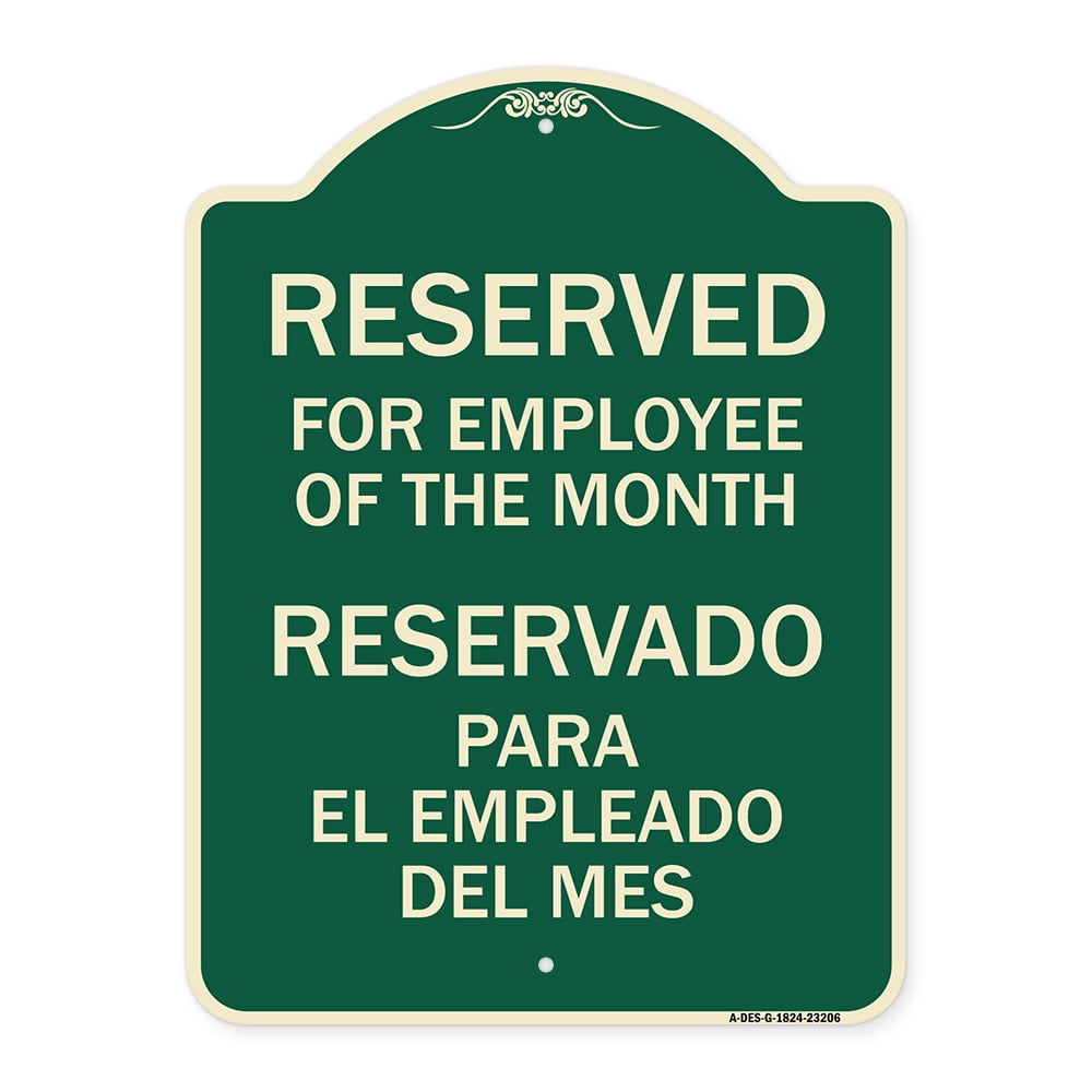 SignMission Designer Series Sign - Reserved for Employee of the Month ...