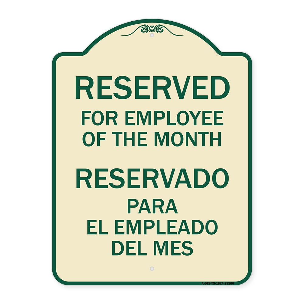 SignMission Designer Series Sign - Reserved for Employee of the Month ...