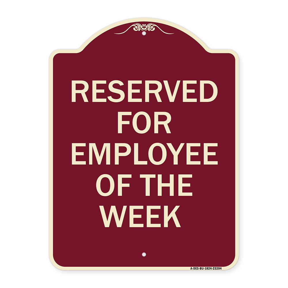 SignMission Designer Series Sign - Reserved for Employee of the Week ...