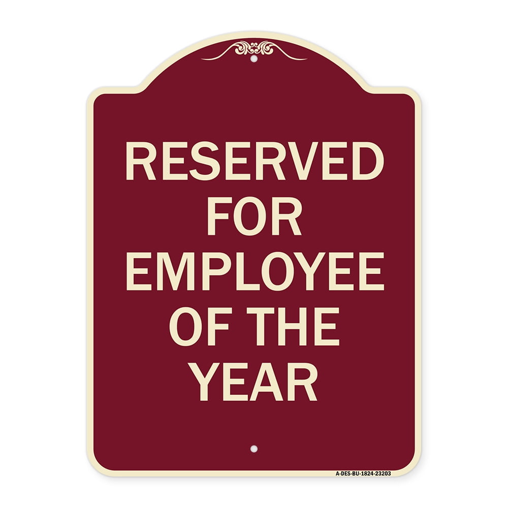 SignMission Designer Series Sign - Reserved for Employee of the Year ...