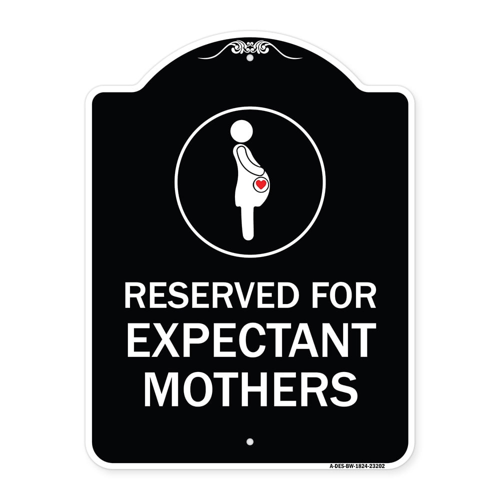 SignMission Designer Series Sign - Reserved for Expectant Mothers (With ...