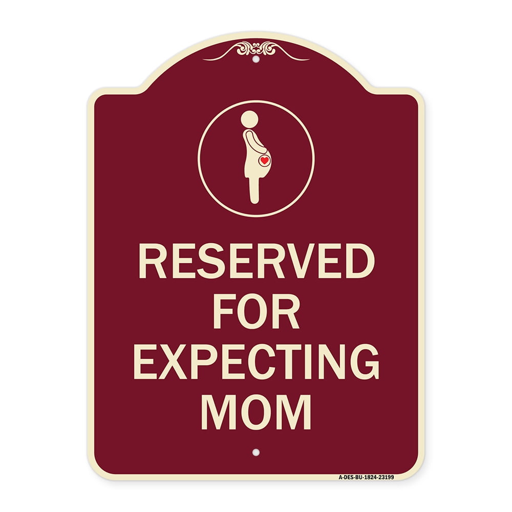 SignMission Designer Series Sign - Reserved for Expecting Mom with ...