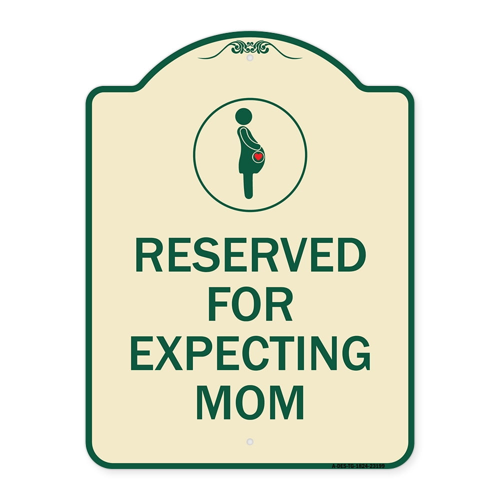 SignMission Designer Series Sign - Reserved for Expecting Mom with ...