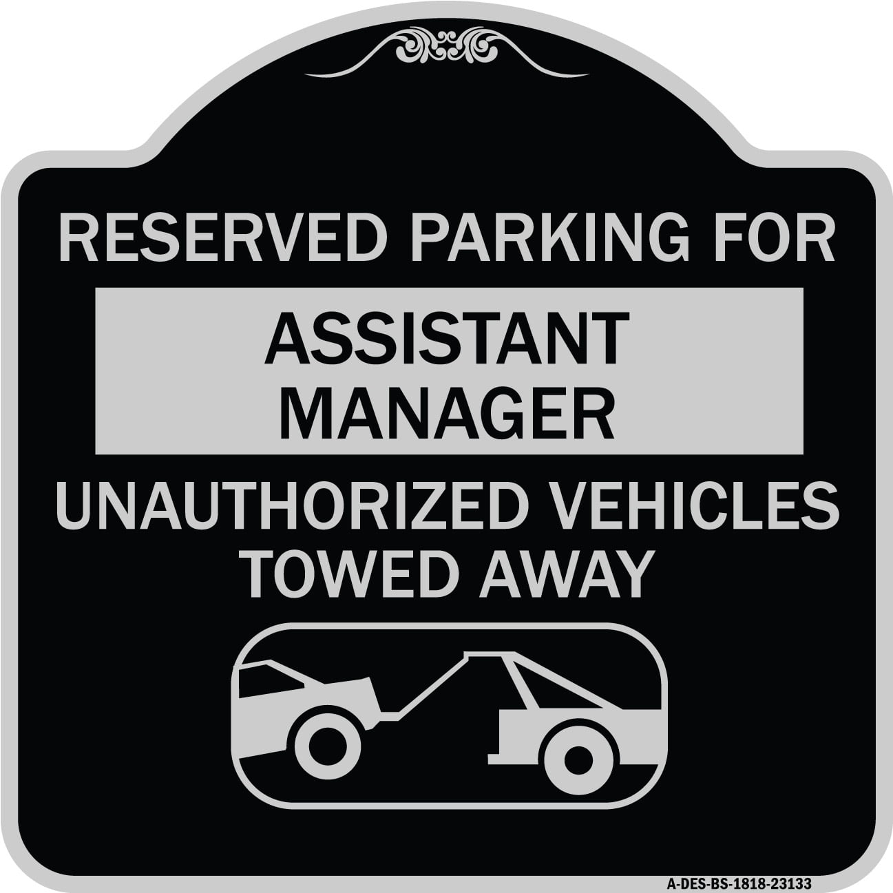 SignMission Designer Series Sign - Reserved Parking for Assistant ...