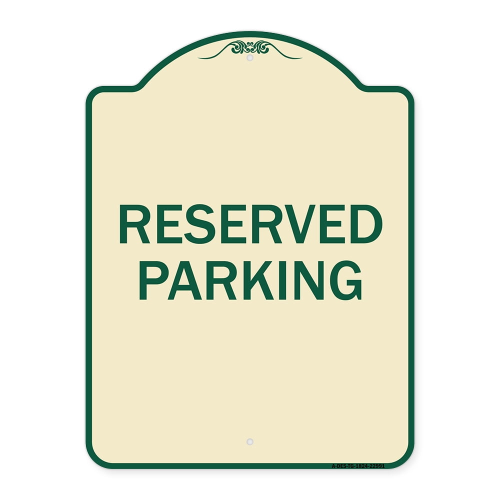 SignMission Designer Series Sign - Reserved Parking Bright Yellow | Tan ...