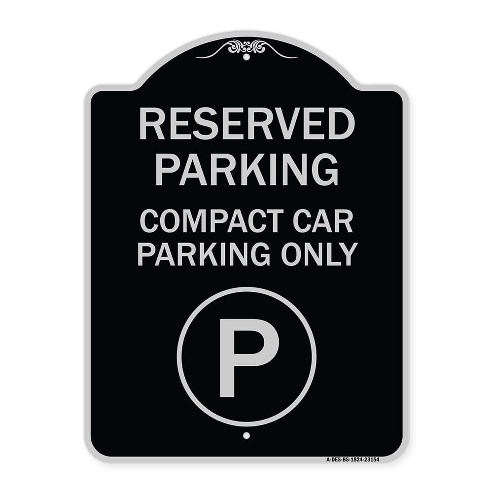 SignMission Designer Series Sign - Reserved Parking - Compact Car ...