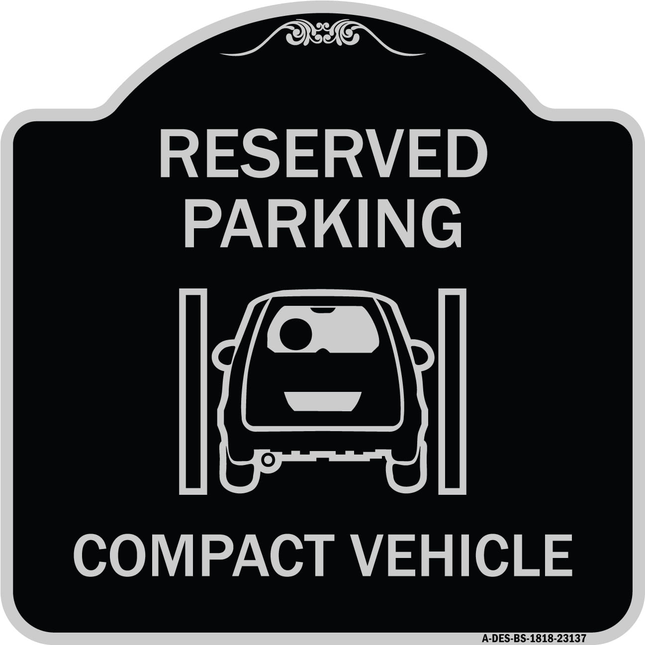 SignMission Designer Series Sign - Reserved Parking Compact Vehicle ...