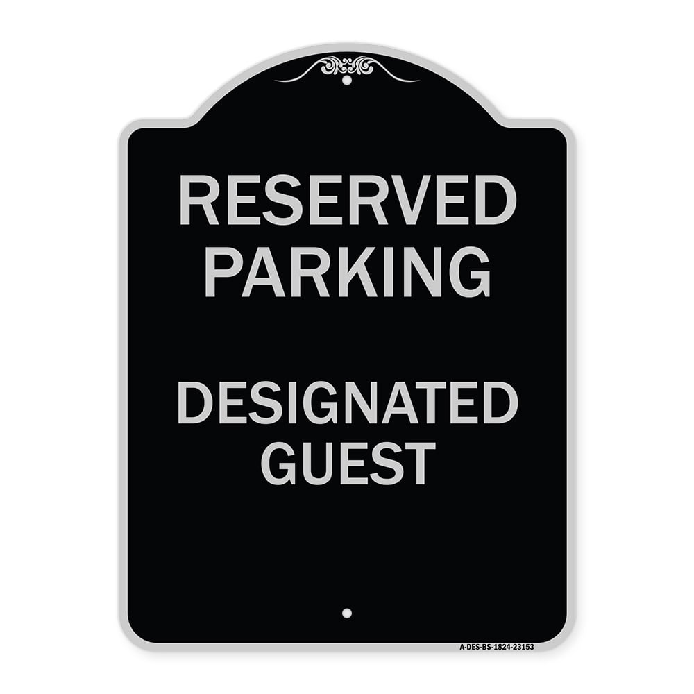 SignMission Designer Series Sign - Reserved Parking - Designated Guest ...