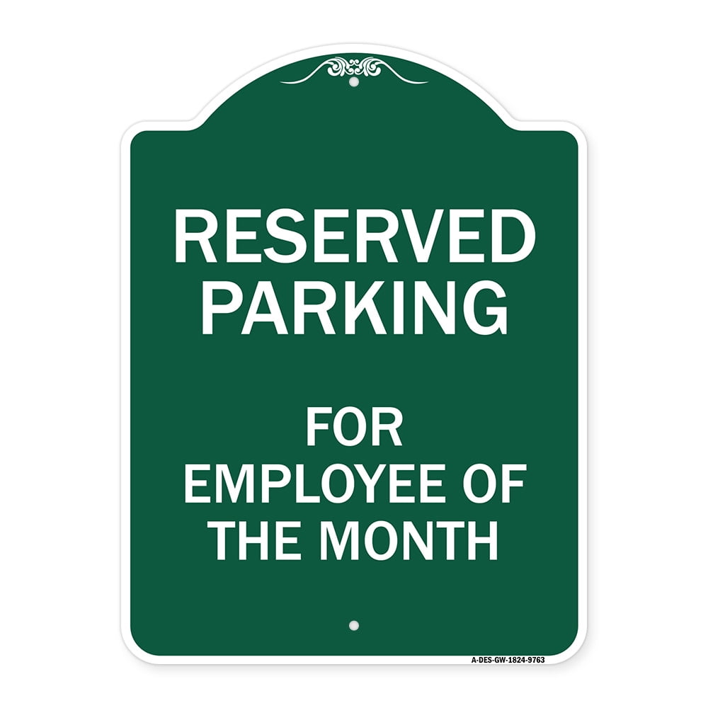 SignMission Designer Series Sign - Reserved Parking For Employee Of The ...