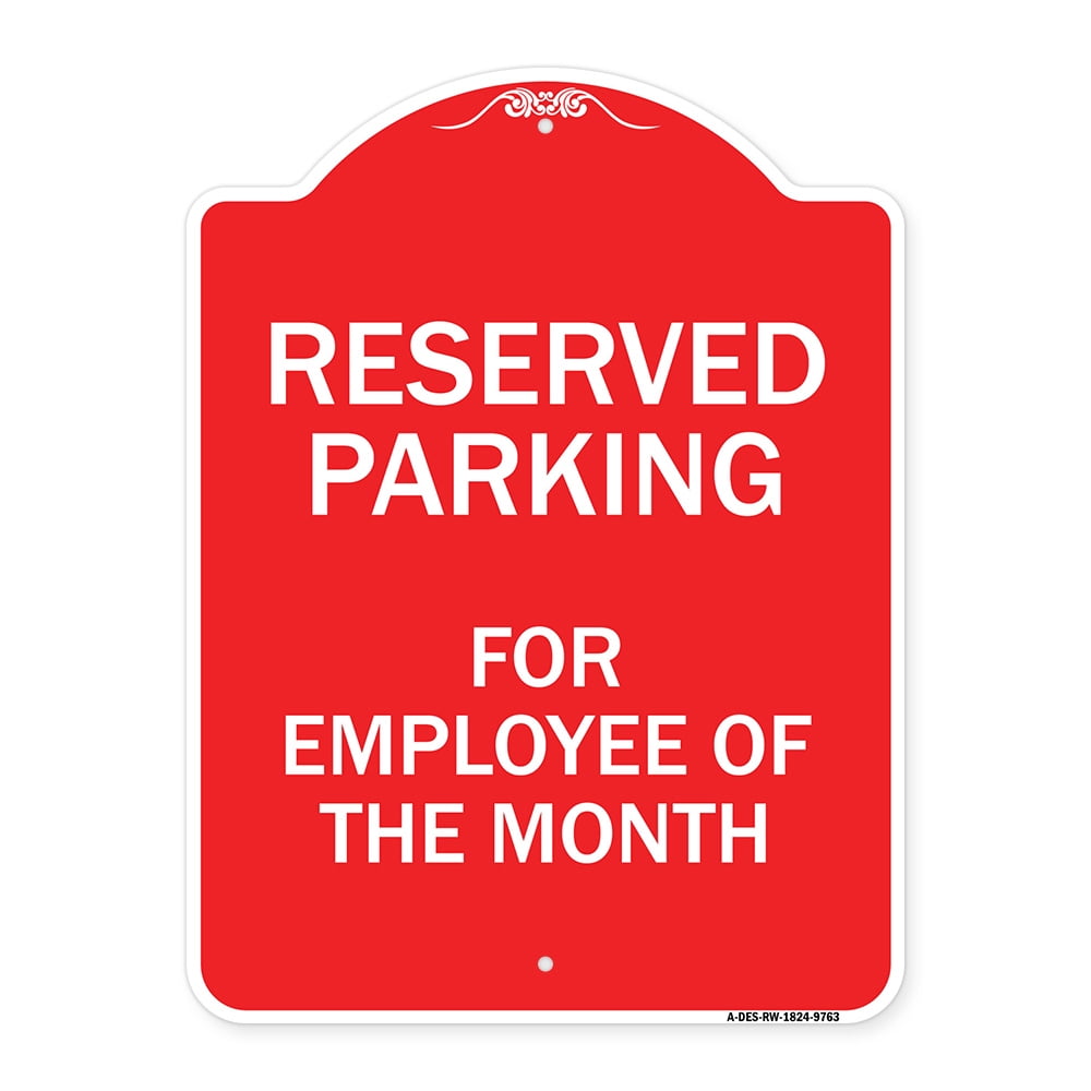 SignMission Designer Series Sign - Reserved Parking For Employee Of The ...