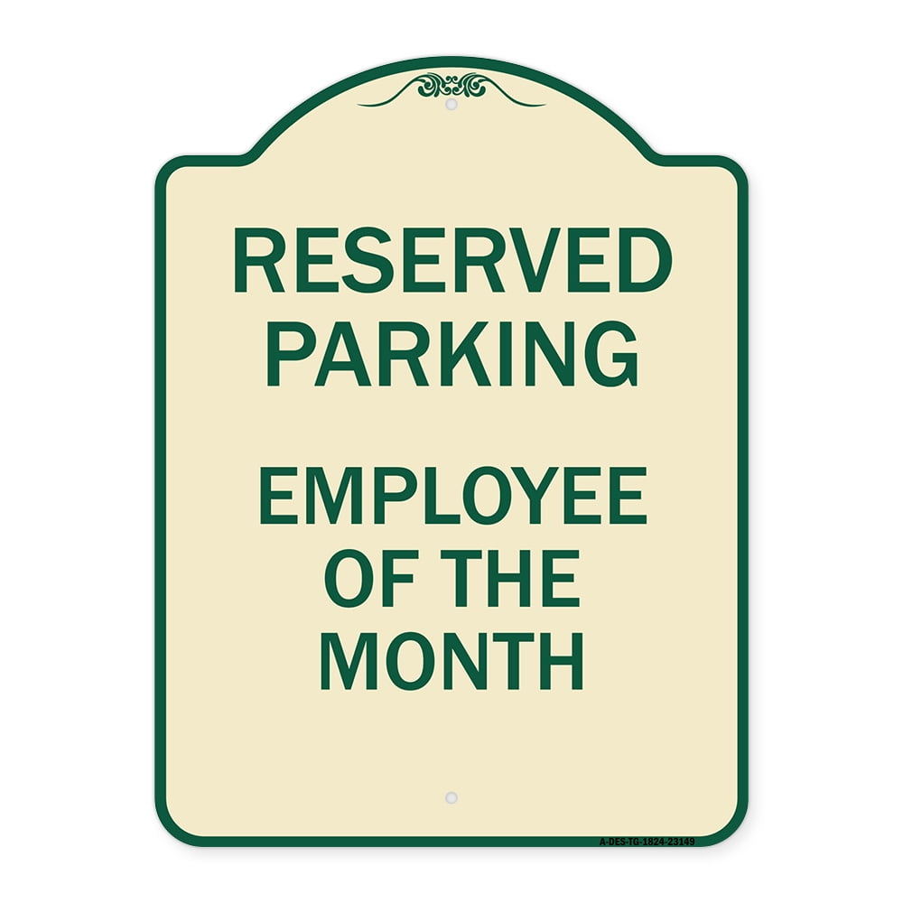 SignMission Designer Series Sign - Reserved Parking - Employee of the ...