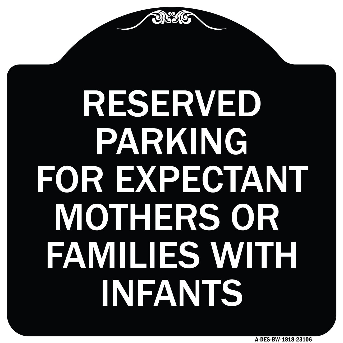SignMission Designer Series Sign - Reserved Parking for Expectant ...