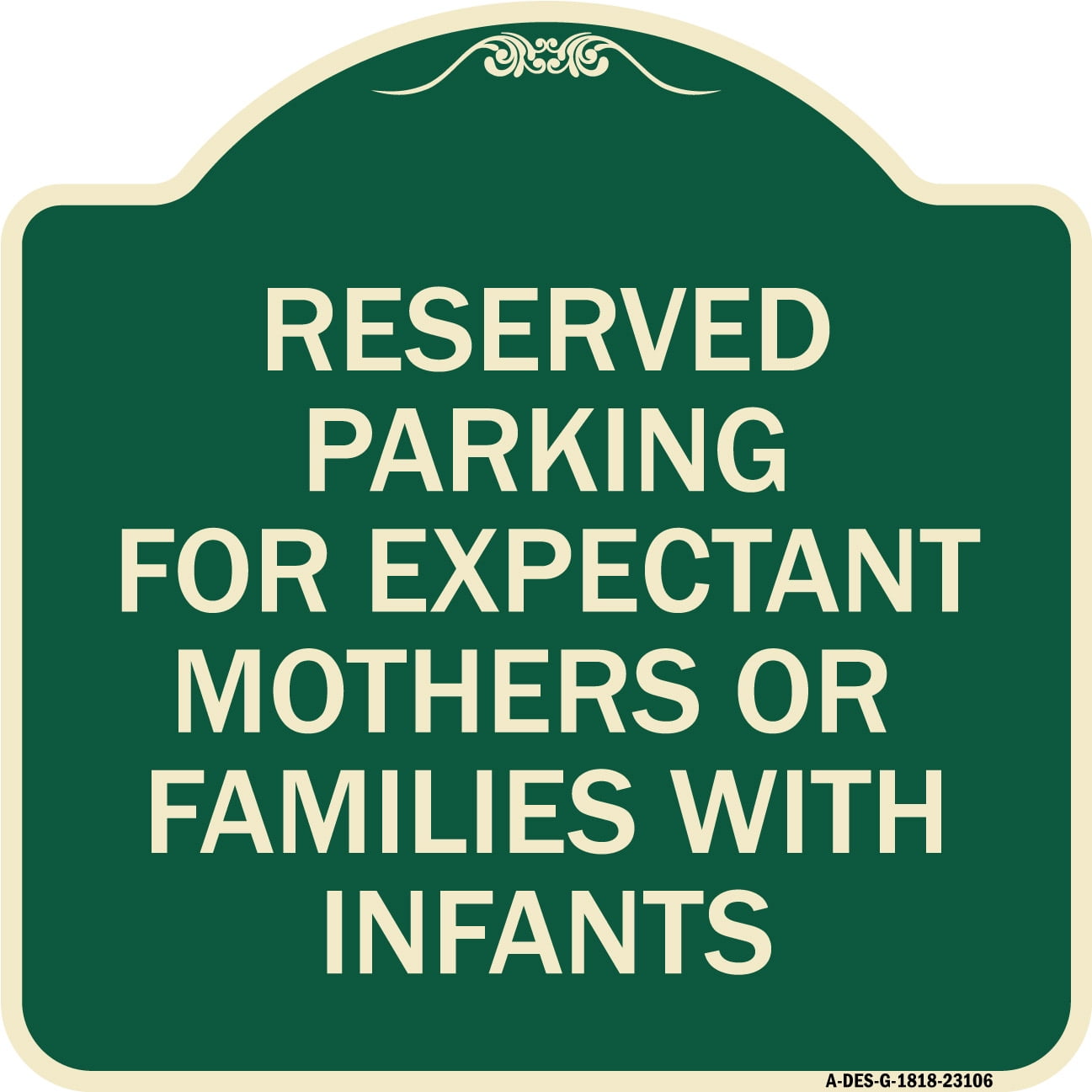 SignMission Designer Series Sign - Reserved Parking for Expectant ...