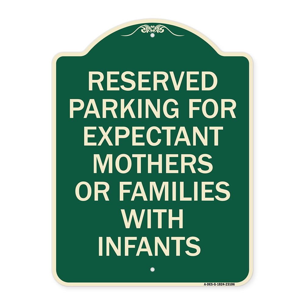 SignMission Designer Series Sign - Reserved Parking for Expectant ...