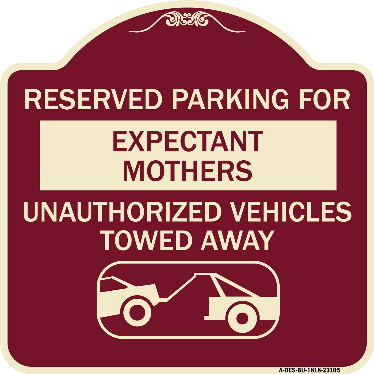 SignMission Designer Series Sign - Reserved Parking for Expectant ...