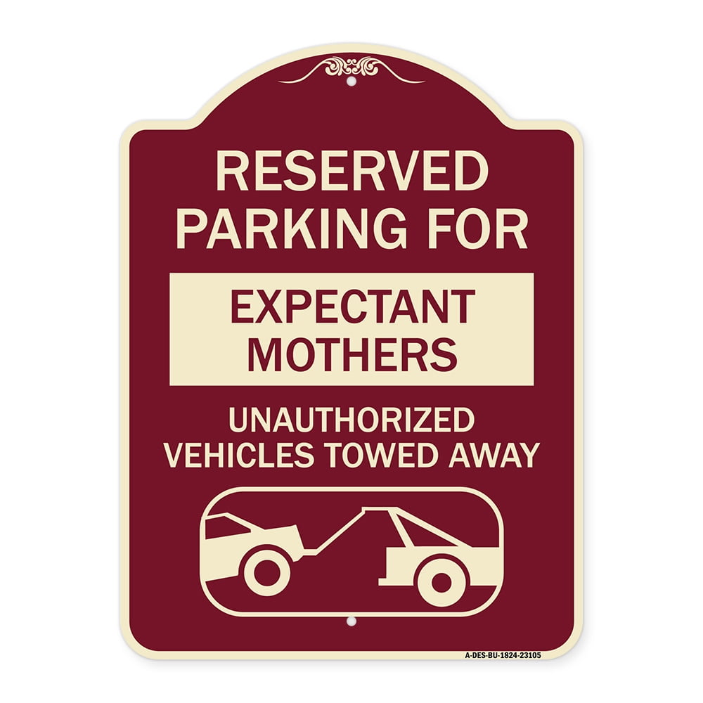 SignMission Designer Series Sign - Reserved Parking for Expectant ...