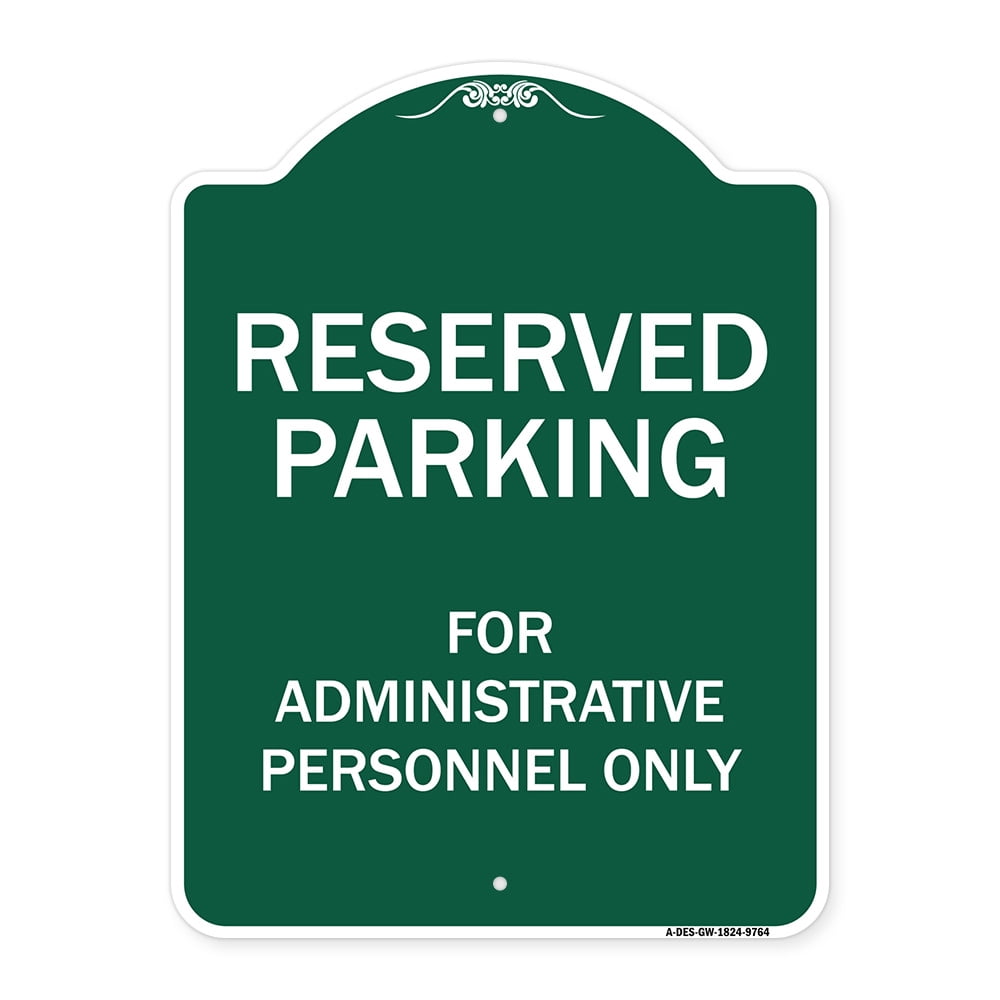 SignMission Designer Series Sign - Reserved Parking For Administrative ...