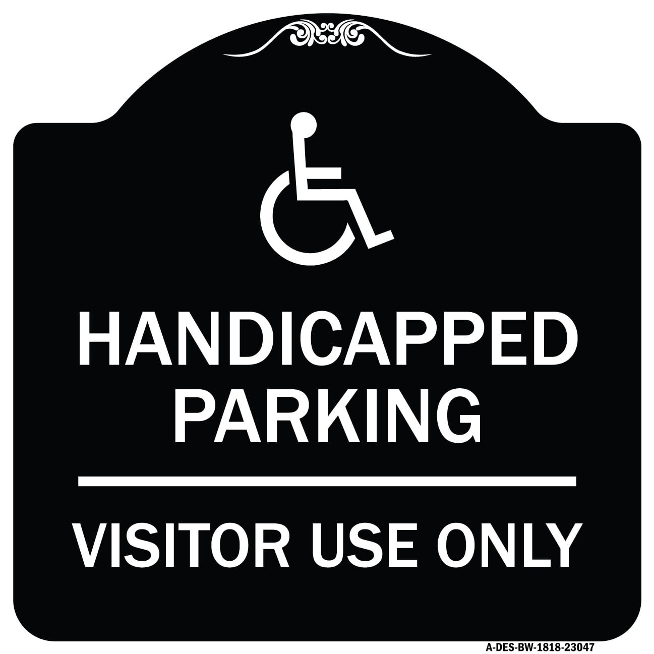 SignMission Designer Series Sign - Reserved Parking Sign Handicapped ...