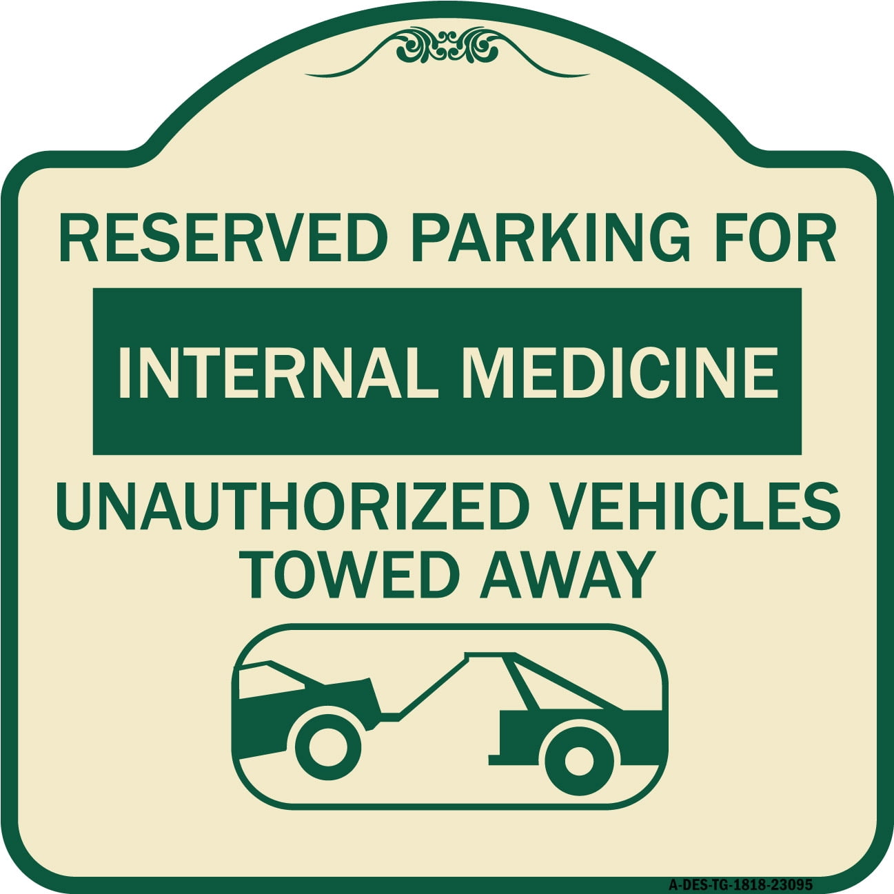 SignMission Designer Series Sign - Reserved Parking for Internal ...