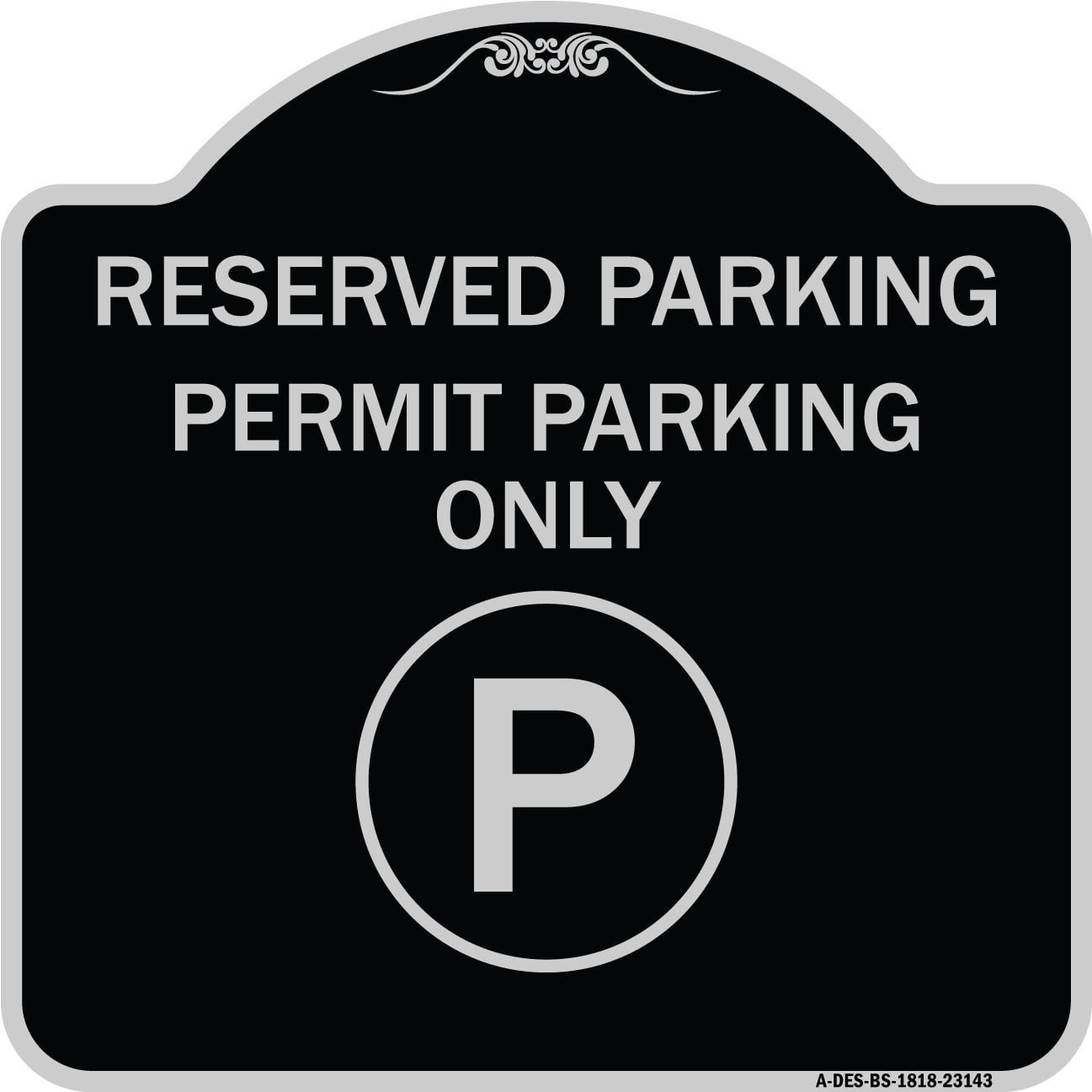 SignMission Designer Series Sign - Reserved Parking - Permit Parking ...