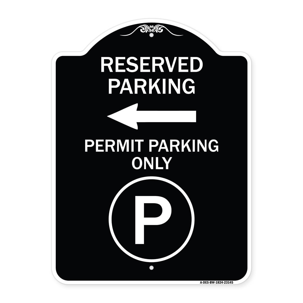 SignMission Designer Series Sign - Reserved Parking - Permit Parking ...