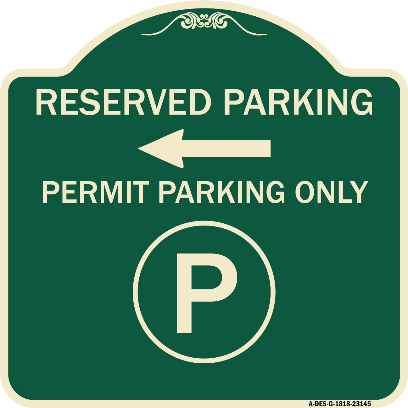 SignMission Designer Series Sign - Reserved Parking - Permit Parking ...