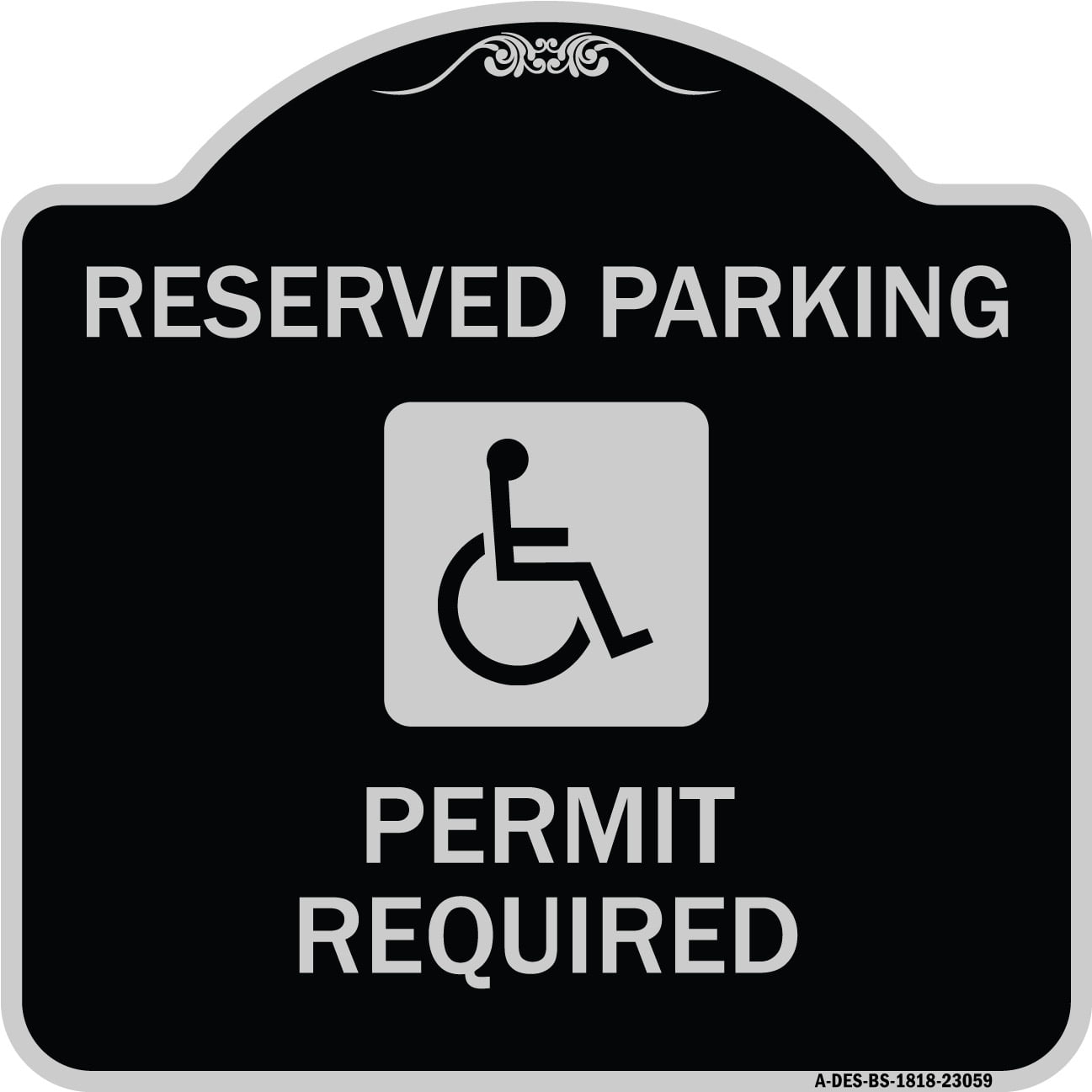 SignMission Designer Series Sign - Reserved Parking Permit Required ...