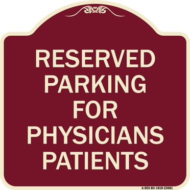 SignMission Designer Series Sign - Private Parking | Burgundy 18" x 24 ...