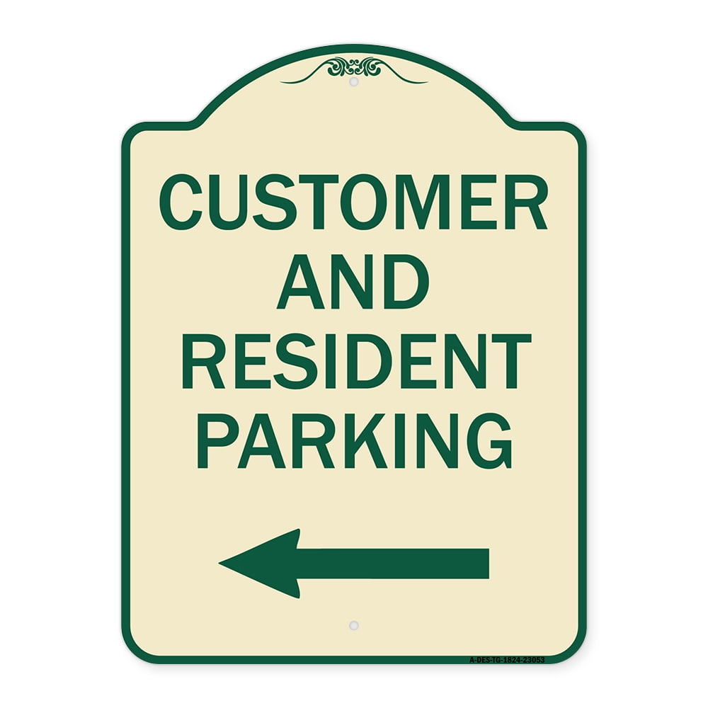 SignMission Designer Series Sign - Reserved Parking Sign Customer and ...