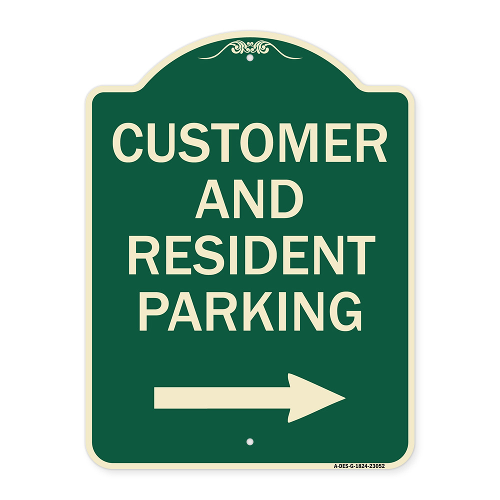 SignMission Designer Series Sign - Reserved Parking Sign Customer and ...
