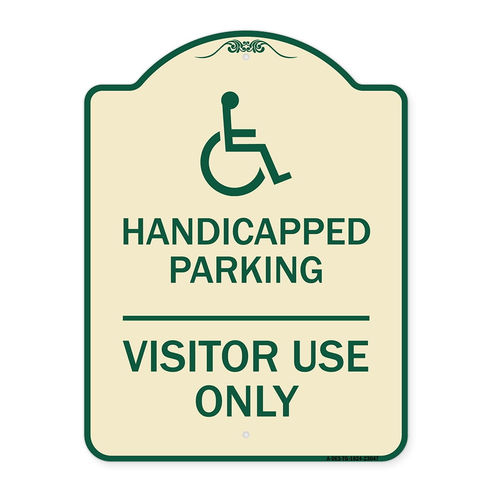 SignMission Designer Series Sign - Reserved Parking Sign Handicapped ...