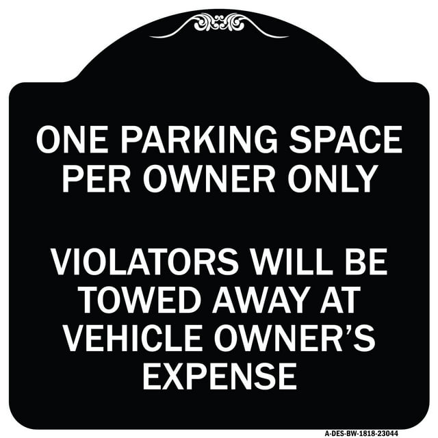 SignMission Designer Series Sign - Reserved Parking Sign One Parking ... SignMission Designer Series Sign - Reserved Parking Sign One Parking ...