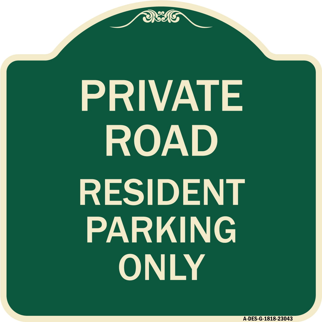 SignMission Designer Series Sign - Reserved Parking Sign Private Road ...