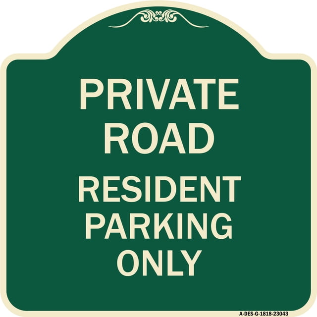 SignMission Designer Series Sign - Reserved Parking Sign Private Road ...