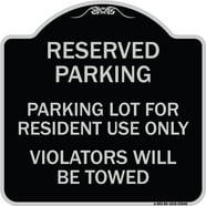 SignMission Designer Series Sign - Parking Area Sign Visitors Parking ...