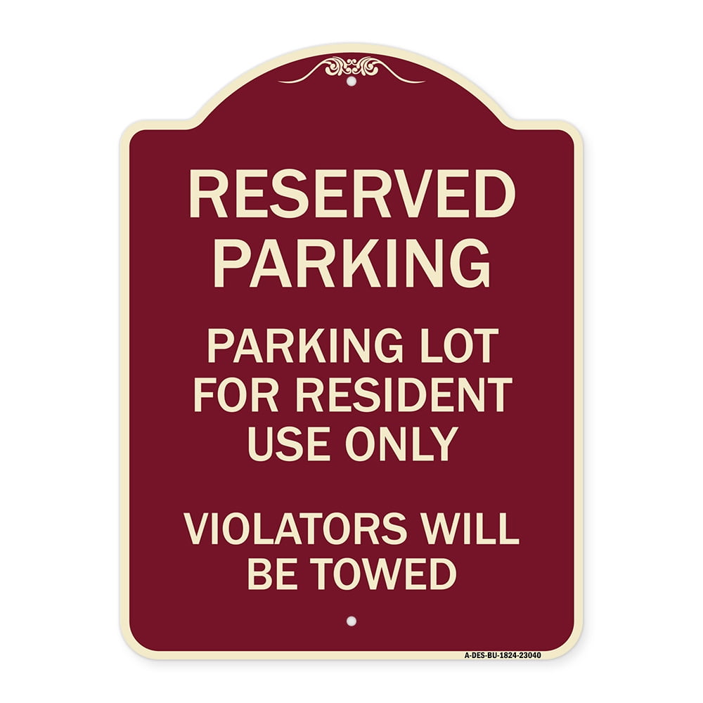 SignMission Designer Series Sign - Reserved Parking Sign Reserved ...