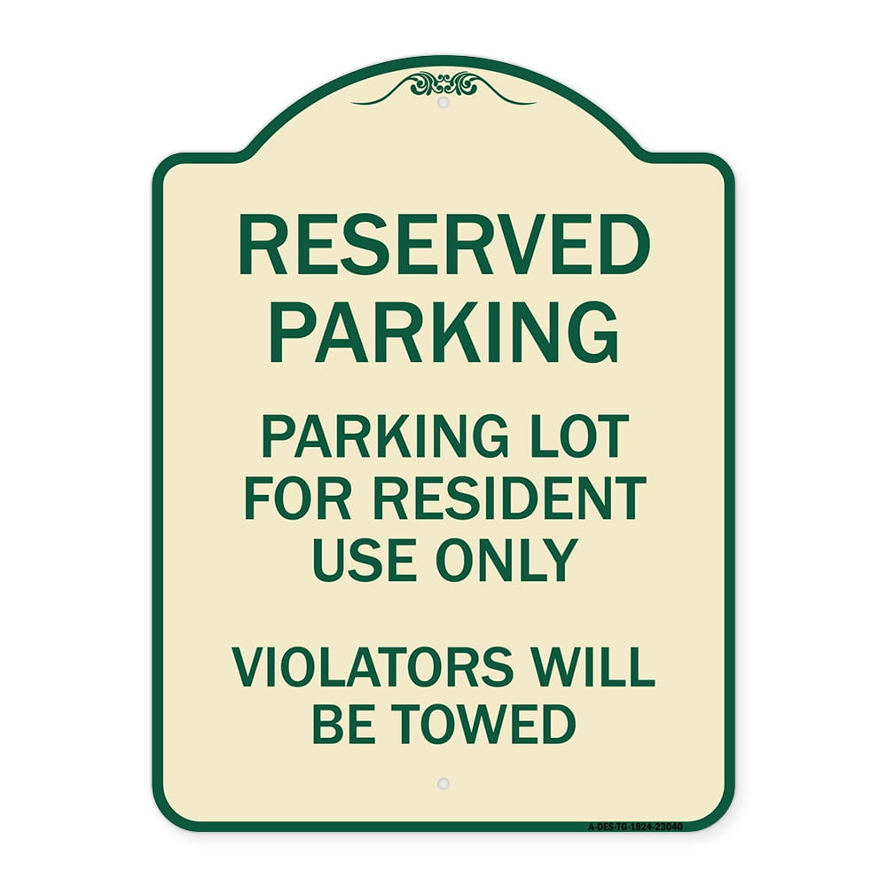 SignMission Designer Series Sign - Reserved Parking Sign Reserved ...