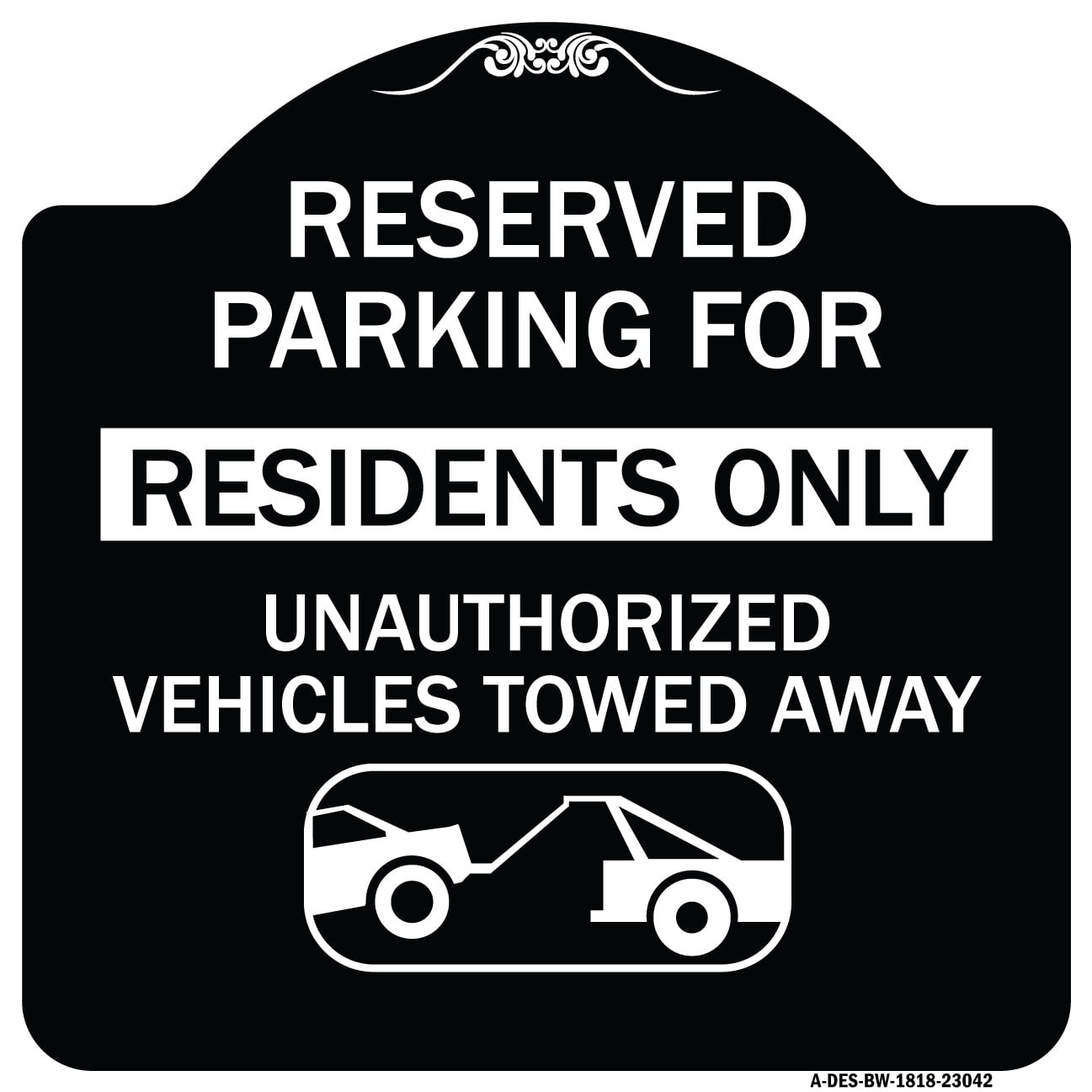 SignMission Designer Series Sign - Reserved Parking Sign Reserved ...