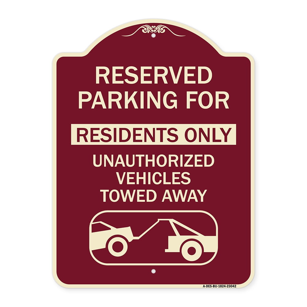 SignMission Designer Series Sign - Reserved Parking Sign Reserved ...