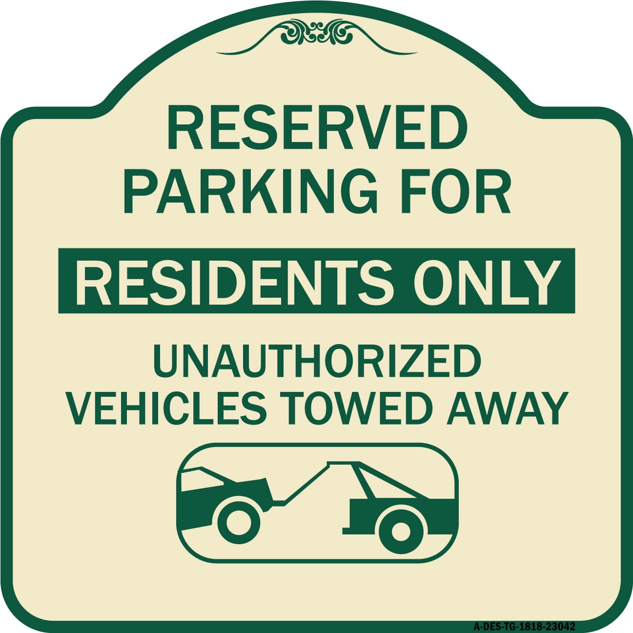 SignMission Designer Series Sign - Reserved Parking Sign Reserved ...