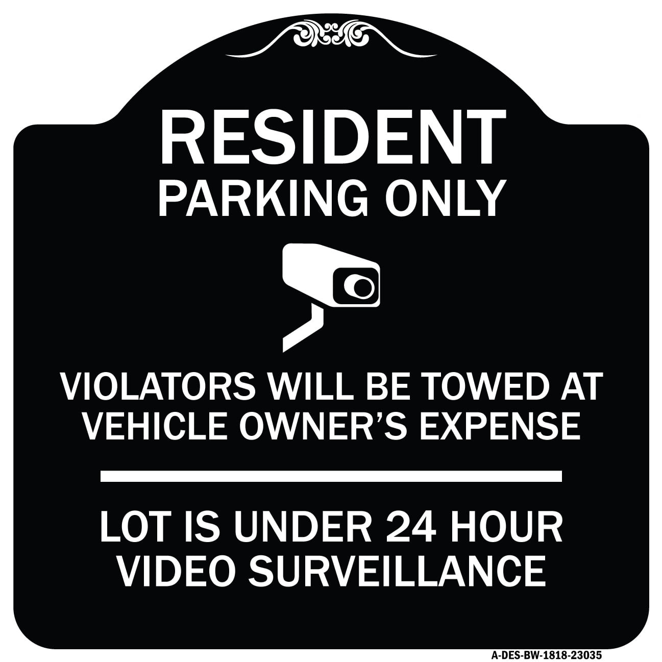SignMission Designer Series Sign - Reserved Parking Sign Resident ...